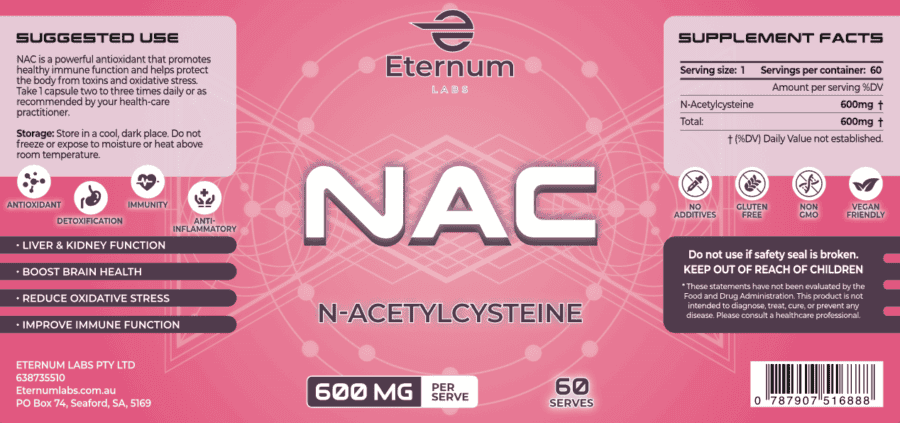 NAC (N-Acetyl-Cysteine) - Eternum Labs